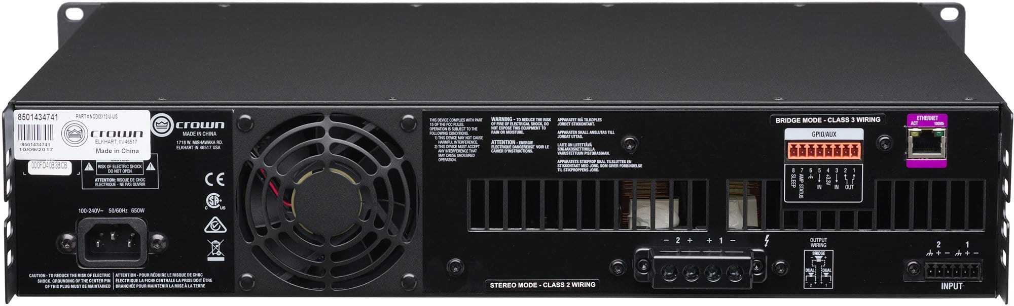 Crown CDi2x1200 2-Channel 1200-Watt Power Amplifier