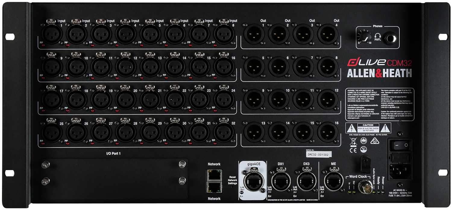 Allen & Heath CDM32 dLive MixRack Digital Mixer