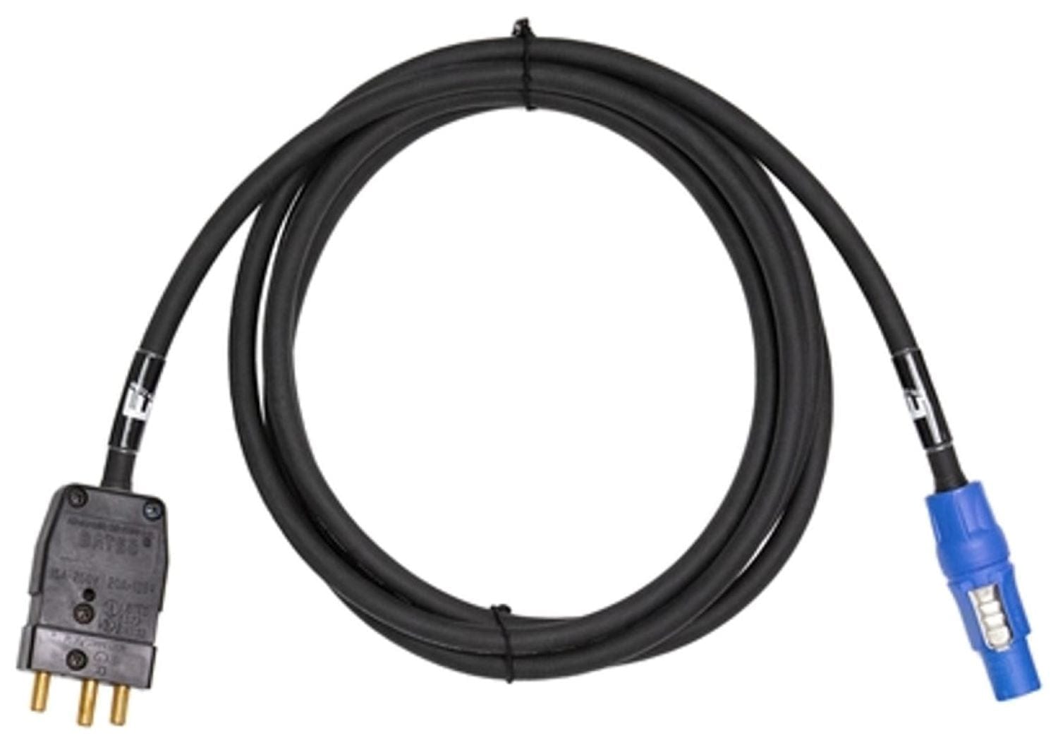 ETC DPA-B Stage Pin Plug to Powercon Receptacle (Blue), Ul 1573, 5-Foot ...