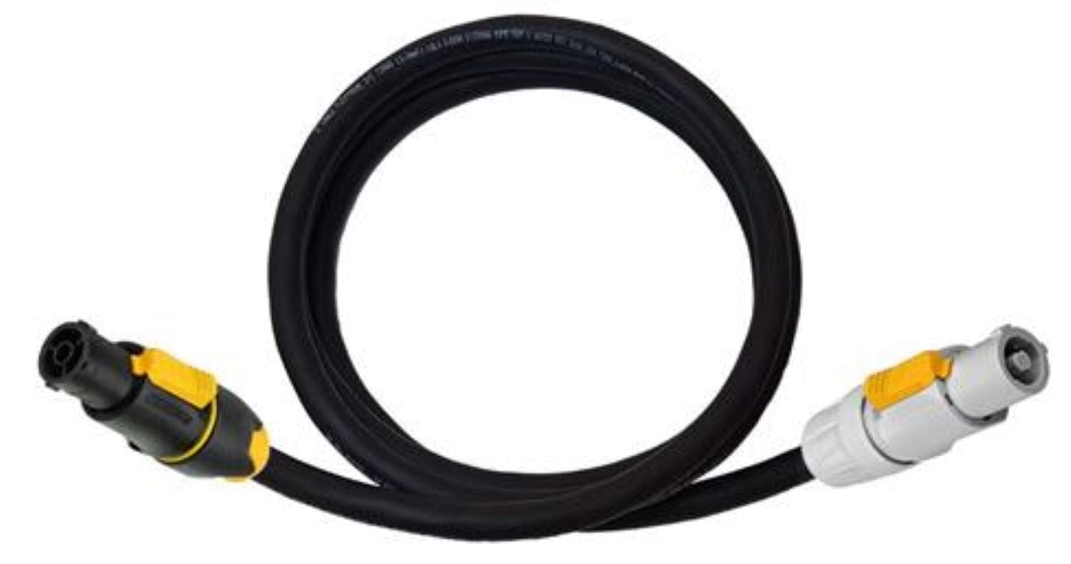 ETC DPT1A-5 Powercon Plug (Gray) To True1 Receptacle Adapter Cable, Black