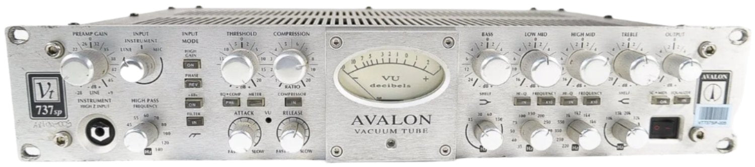 Avalon VT-737sp 1-Channel Tube Mic Pre Amp Channel Strip