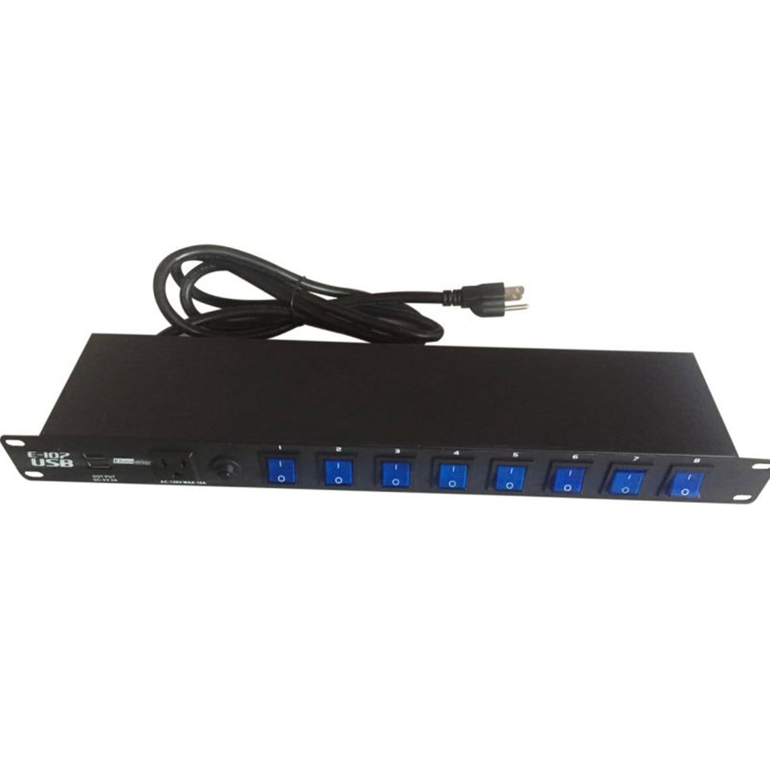 Eliminator E-107USB 8-Channel Rack Mount Power Center with USB