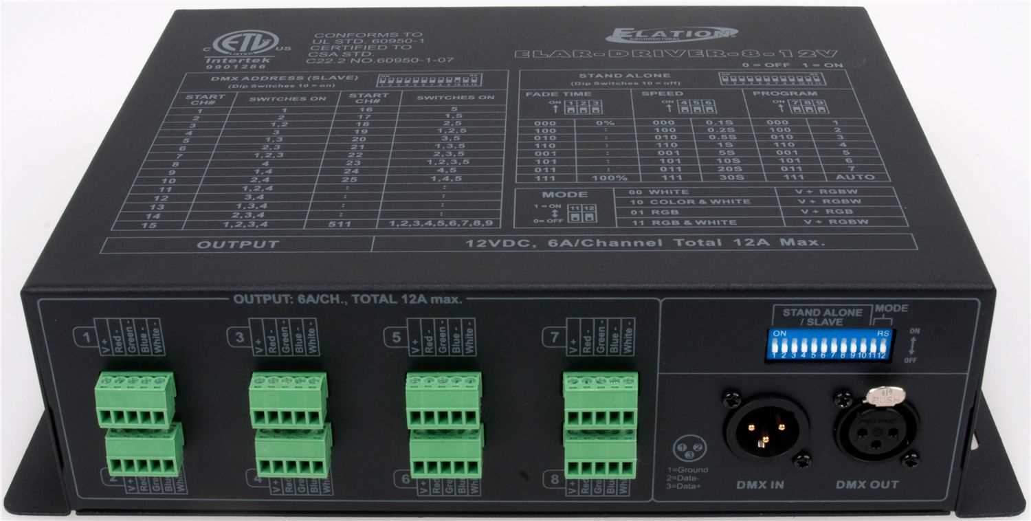 Elation ELAR Driver-812V 8 Zone LED DMX Driver