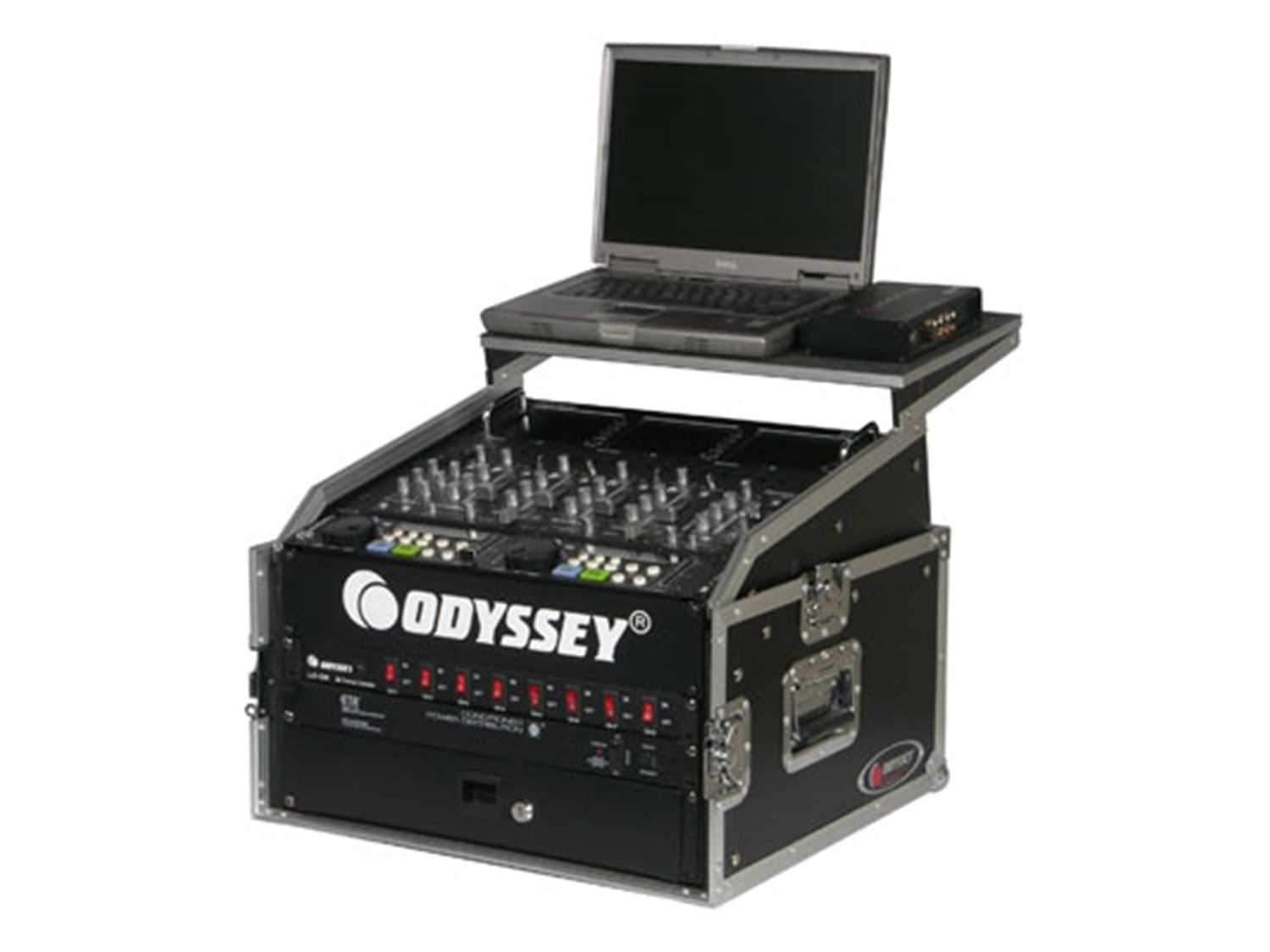 Odyssey FRGS804 8U x 4U Combo Glide Amp Rack Case with Tray