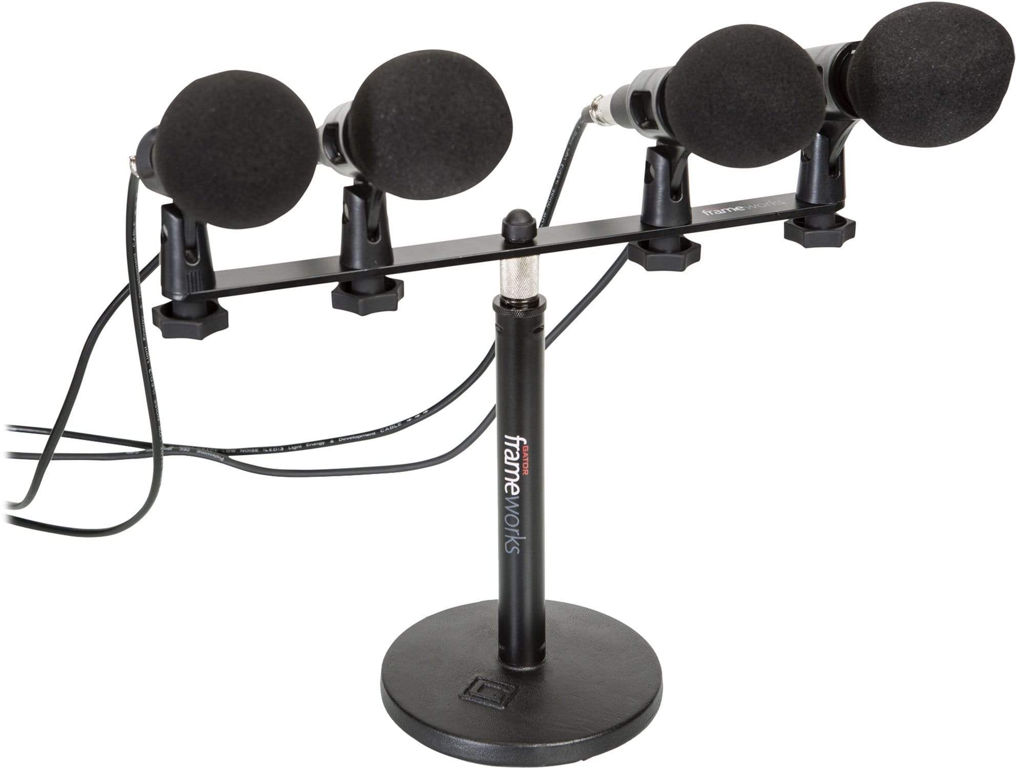 Gator GFWMIC1TO4 Frameworks Dual Stereo Microphone Mount Bar