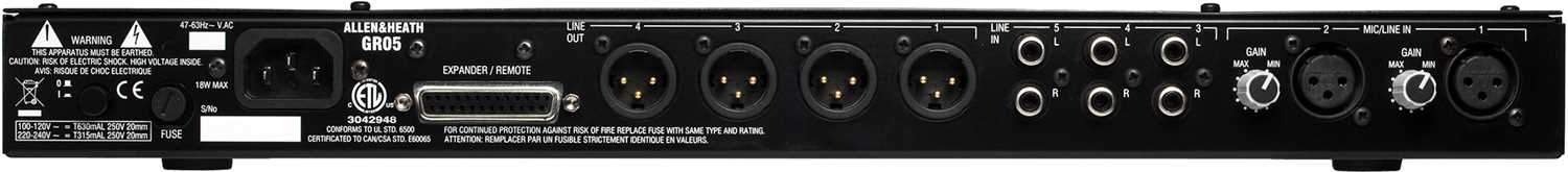 Allen & Heath GR05 5-In 4-Out Zone Mixer – Solotech
