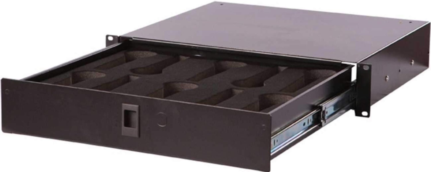 Gator GRW-DRWMIC10 Microphone Rack Drawer 2U | Solotech