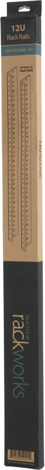 Gator GRW-RACKRAIL 12U Rack Rail Set Tapped 10-32