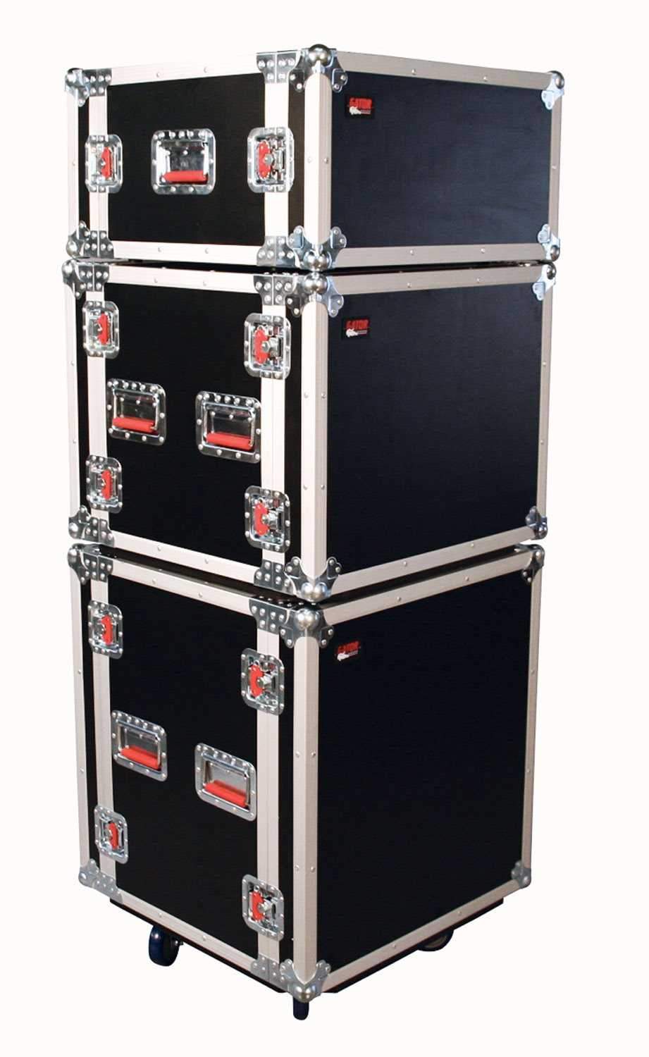 Gator 8U Shock Audio Road Rack Case with Casters