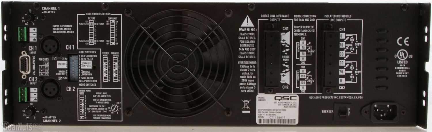 QSC ISA-300TI 70 Volt Power Amplifier