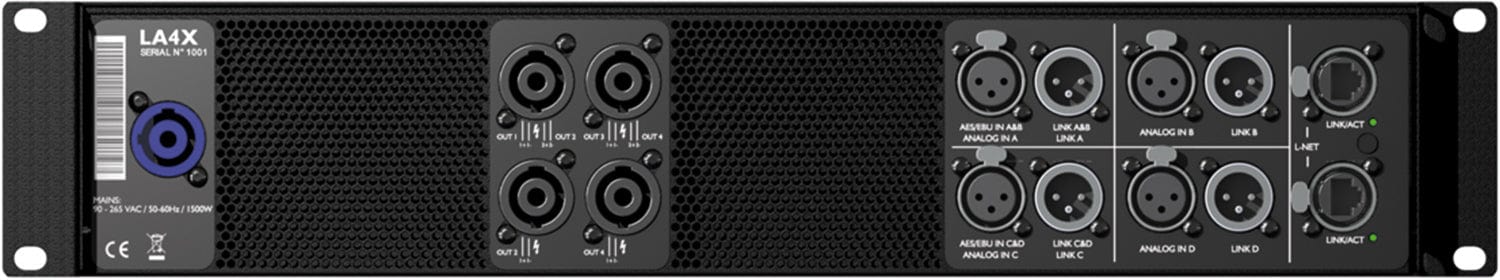 L-Acoustics LA4X US Amplified Controller with PFC 4x1000-Watt 8-Ohms