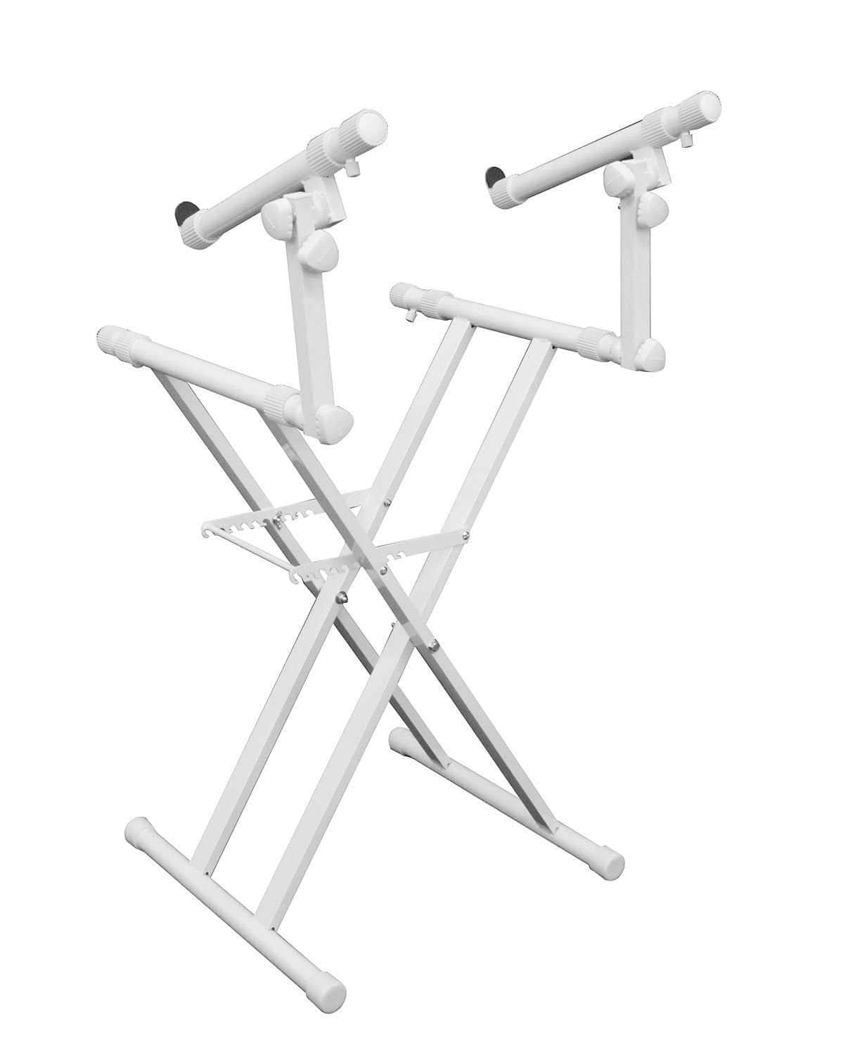 Odyssey LTBXS2WHT Double Tier Luxe White X Stand