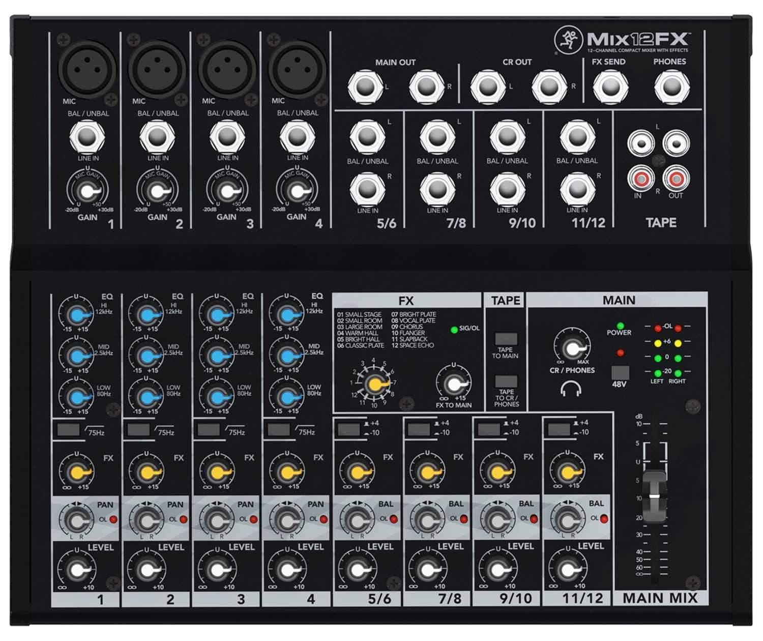 Mackie Mix12FX Table de mixage compacte 12 canaux