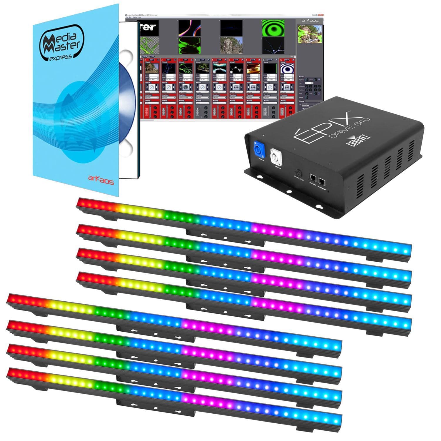 Chauvet Epix Strip & Arkaos Media Master Exp Pack