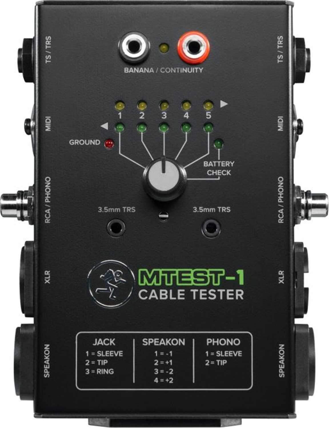 Mackie MTest-1 Cable Tester – Solotech