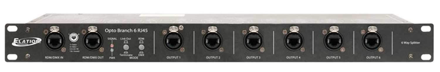 Elation Opto Branch 6 RJ45 6 way DMX/RDM Splitter