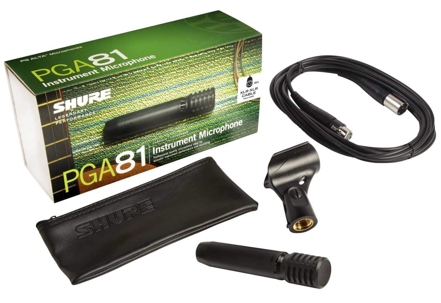 Shure PGA81 Small-Diaphragm Condenser Microphone with XLR Cable
