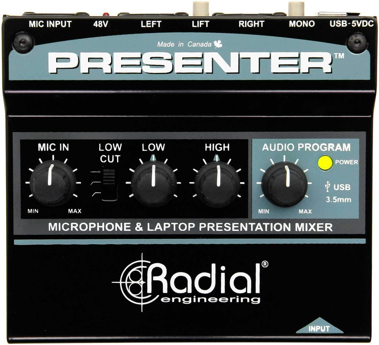 Radial Presenter Presentation Mixer with Mic Preamp – Solotech