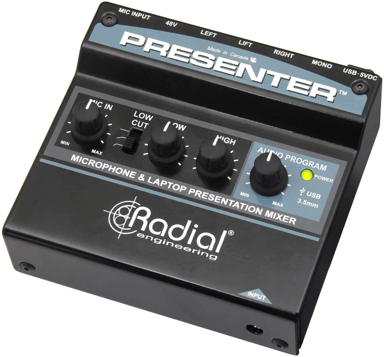 Radial Presenter Presentation Mixer with Mic Preamp – Solotech