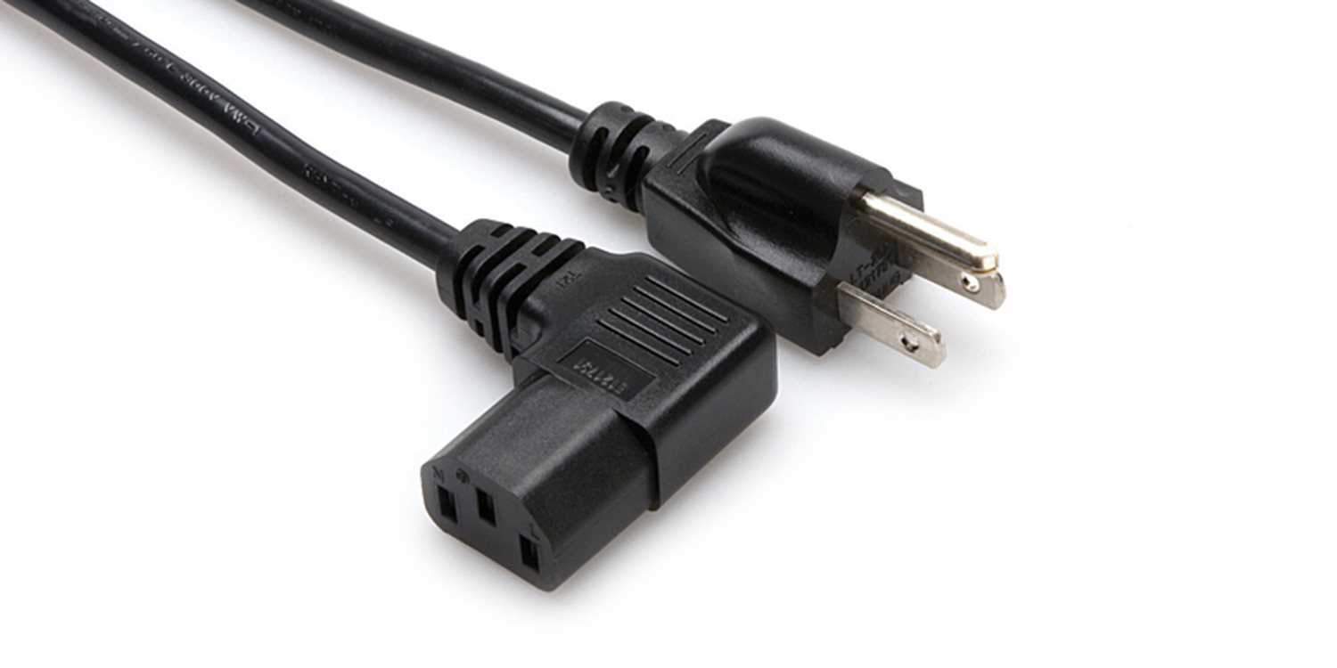 Hosa PWC-148R Power Cord Right-angle IEC 8 ft