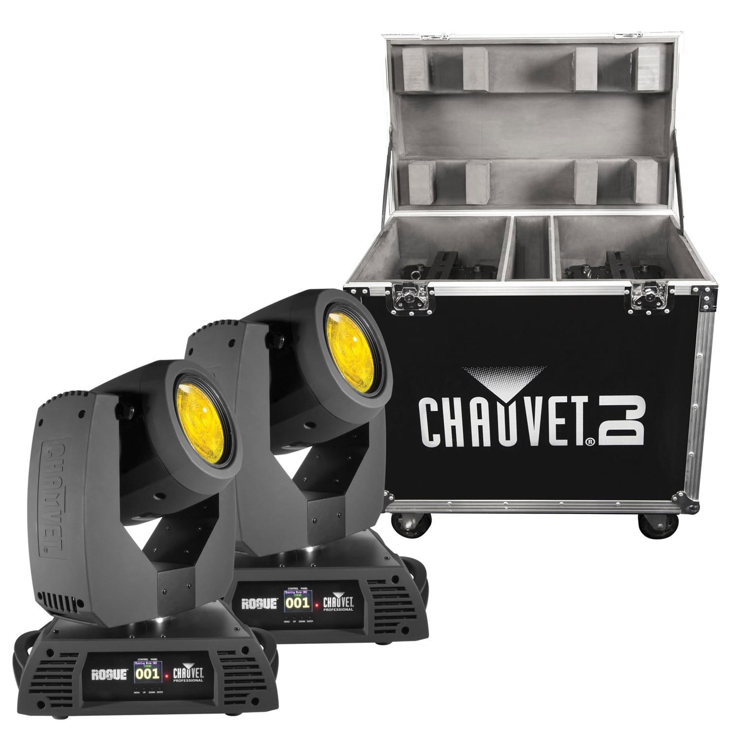 Chauvet Rogue R2 Beam 2 Pack With Flight Case