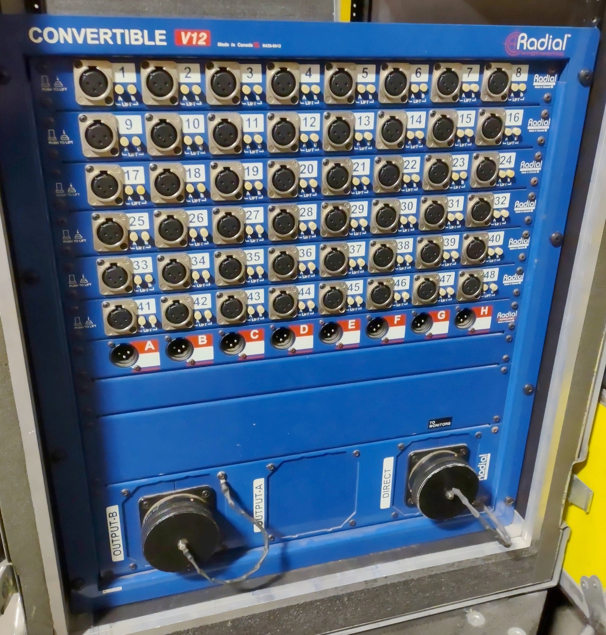 Radial Convertible V12 50 Channel Split Snake System.