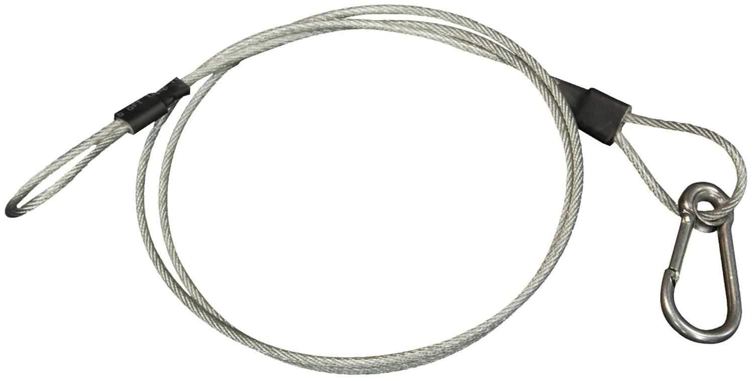 Steel 30-Inch Light Fixture Safety Cable with Latch