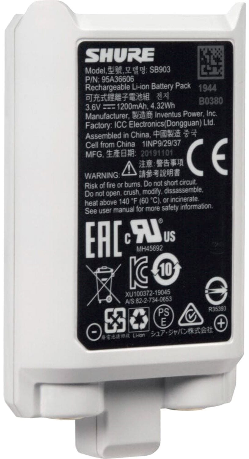 Shure SB903 Lithium-Ion Battery for SLX-D