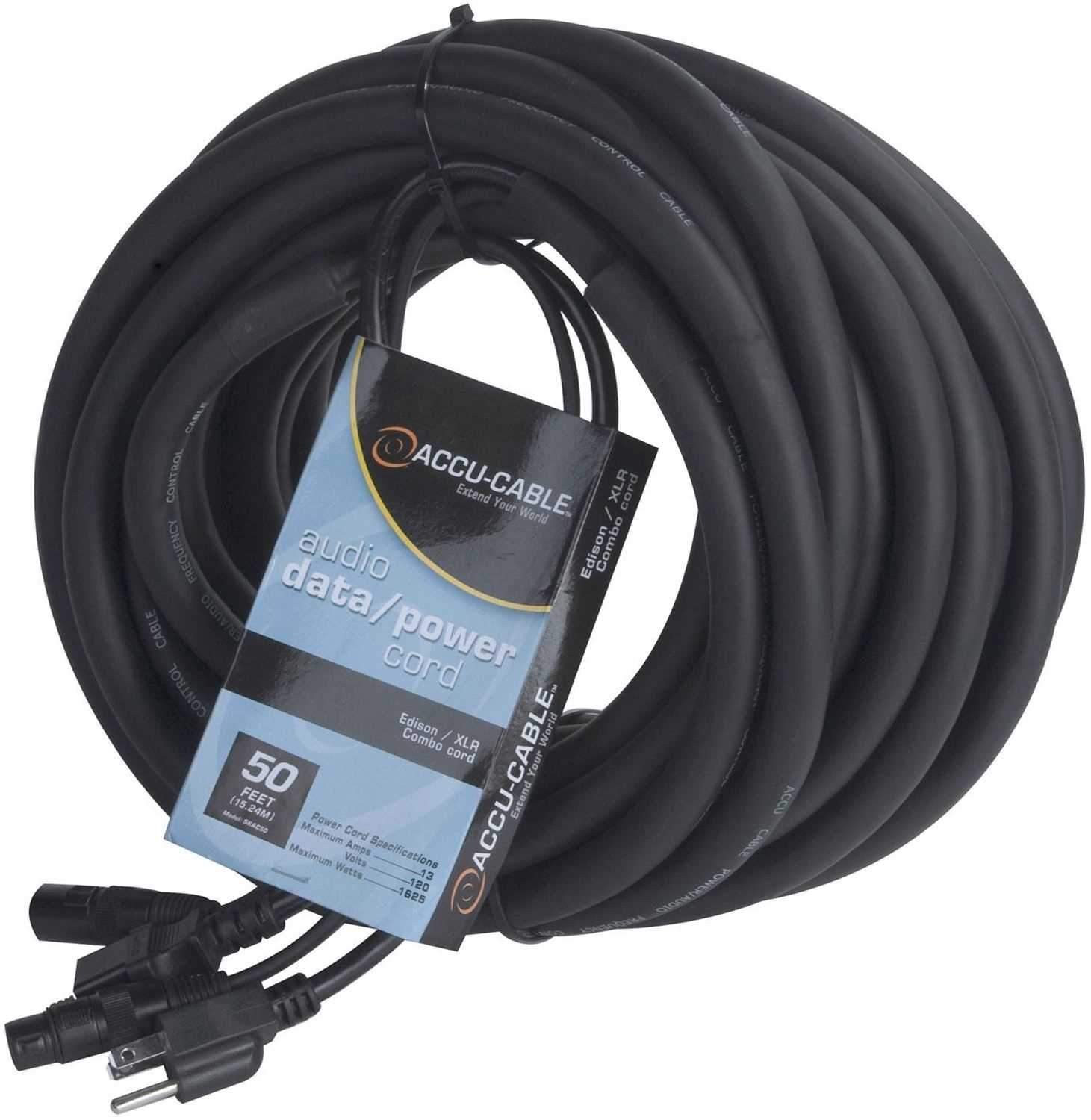 Accu-Cable SKAC50 50 Ft AC Power & XLR Combo Cable