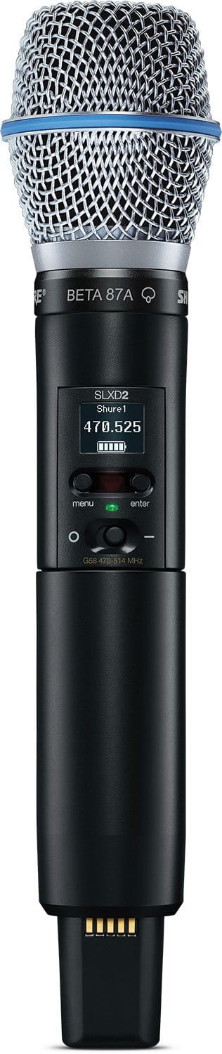 Shure SLXD2/B87A G58 Handheld Transmitter with Beta 87A Capsule - G58 Band