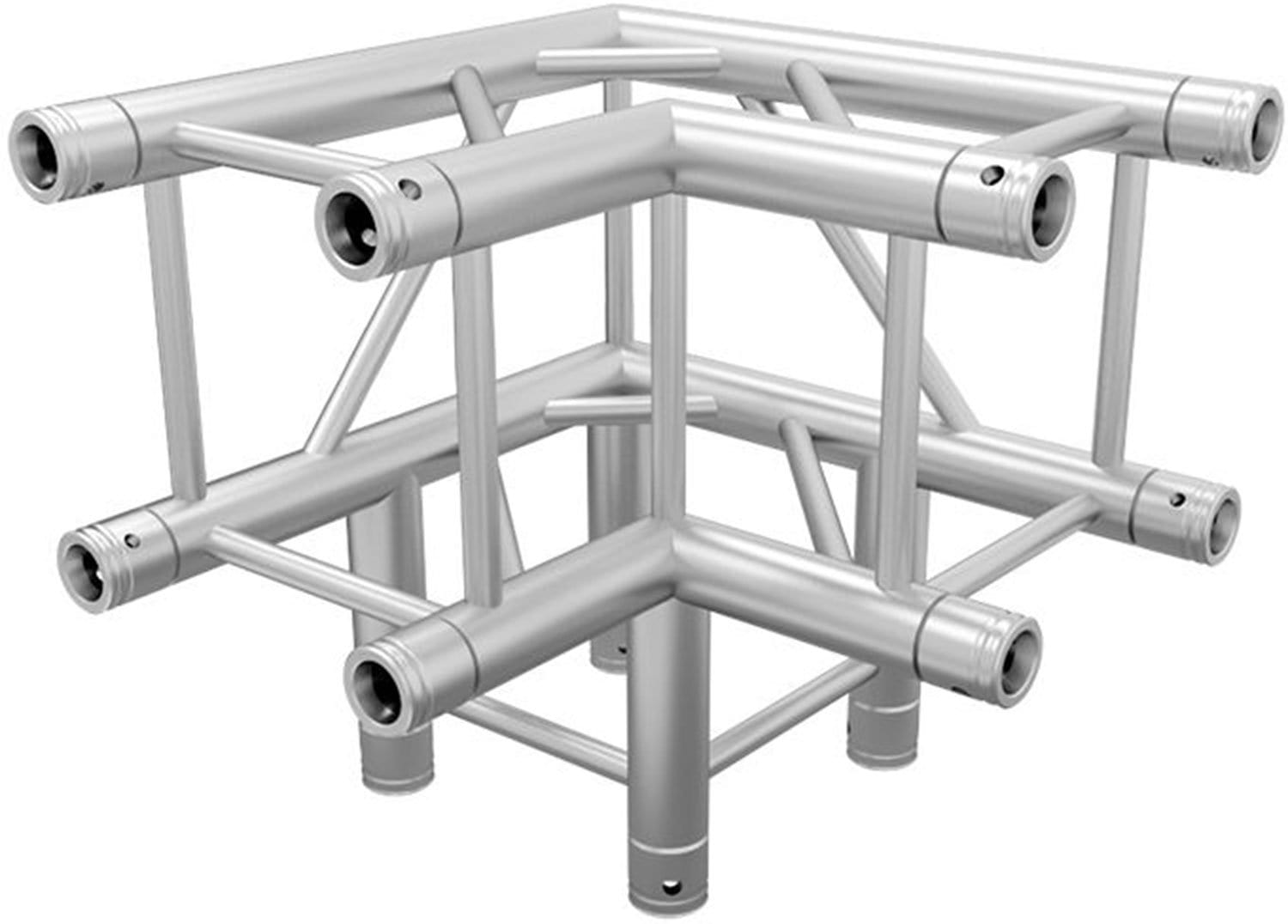 Square 12-Inch Truss F34 3-Way 90-Degree Corner 1.64-Foot (.5M) – Solotech