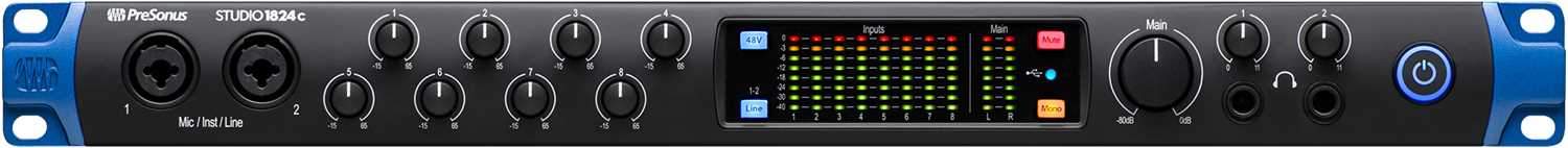 PreSonus Studio 1824C 18x18 USB-C Audio Interface – Solotech