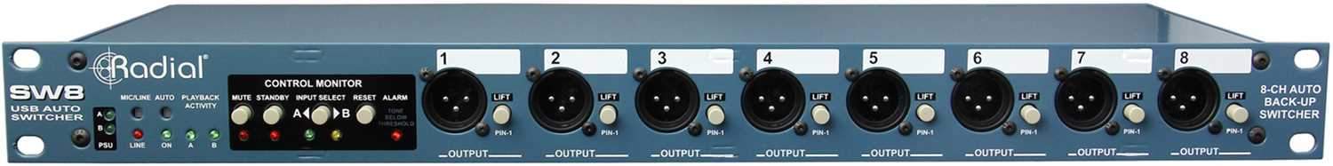 Radial SW8-USB 8-Channel USB Backing Track Auto Switcher