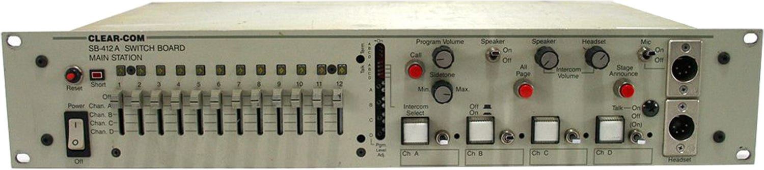 Clear-Com SB-412A 4-Channel Switchboard Intercom Main Station