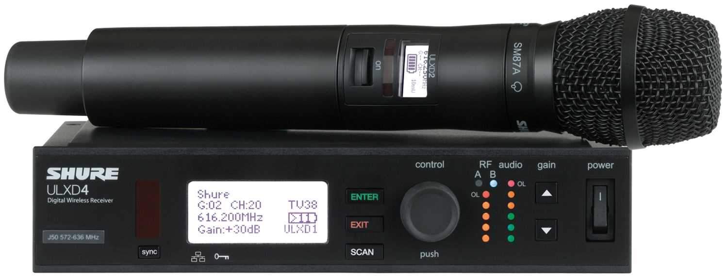 Shure ULXD24SM87 Digital Handheld System with SM87 – Solotech