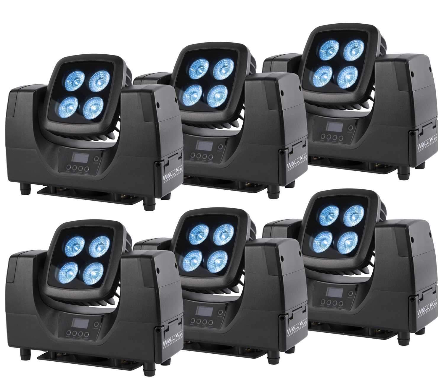 Chauvet WELL FLEX Quad RGBW 6 Pack with Flight Case