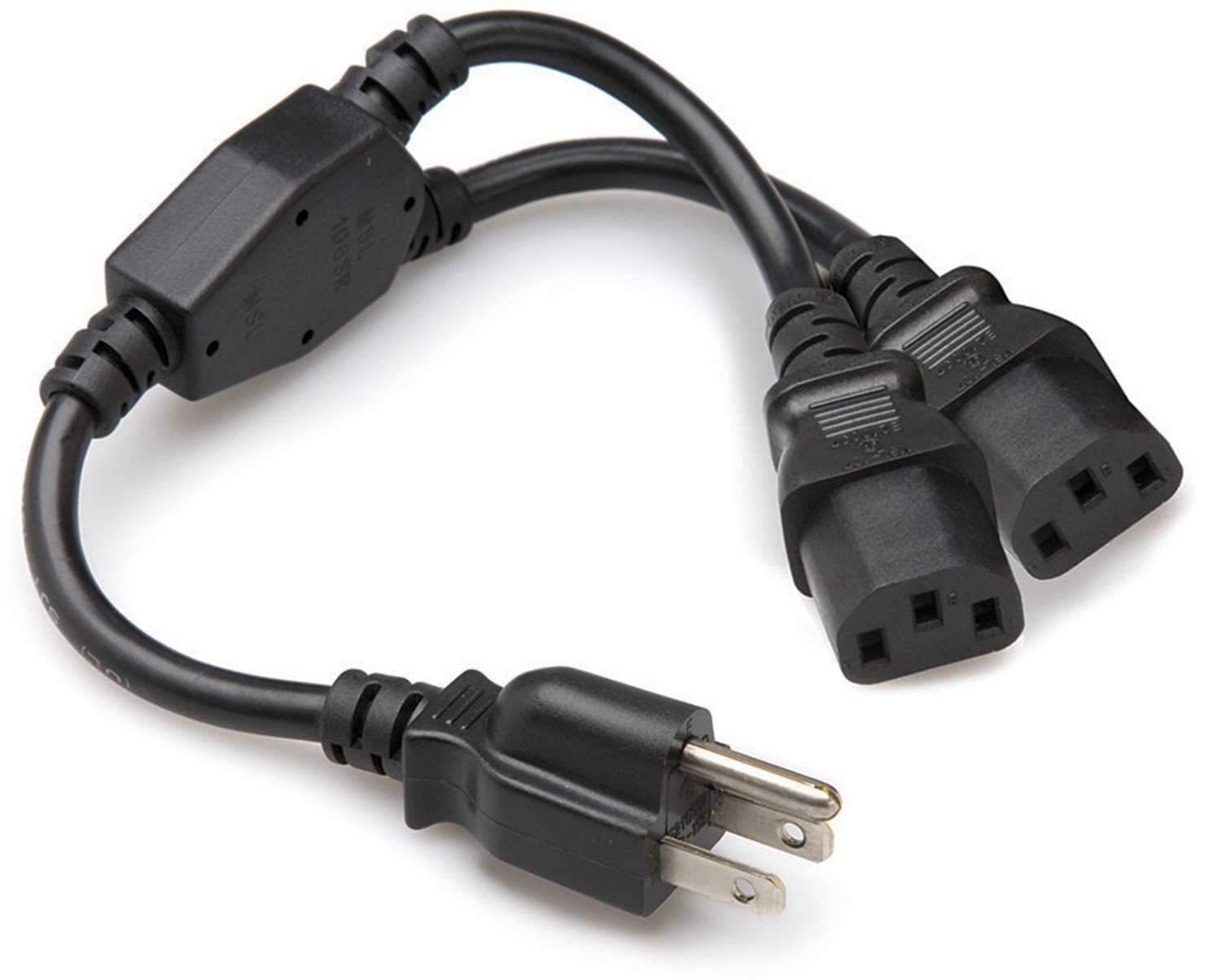 Grounded "Y" Power Cable Two IEC (F) One3 Prong